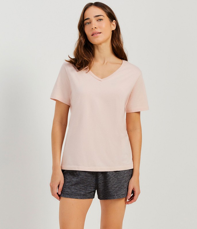 Pijama Feminino Curto Básico Hering - Algodão :: lingerie.com.br