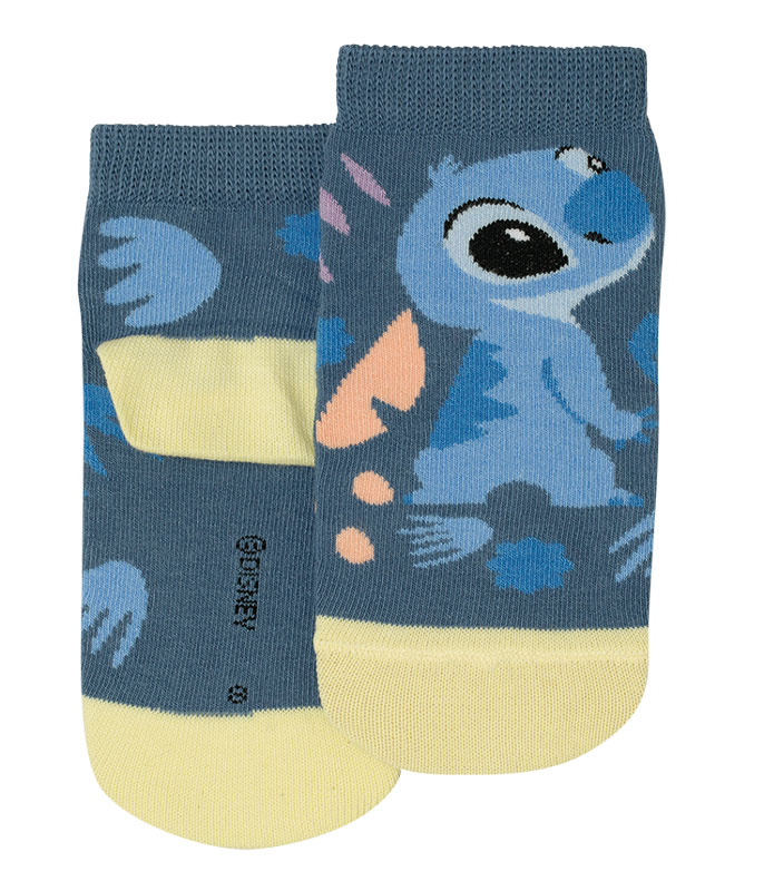 Meia Infantil Cano Curto Stitch Azul Lupo Kids (2402-001) Algodão ...