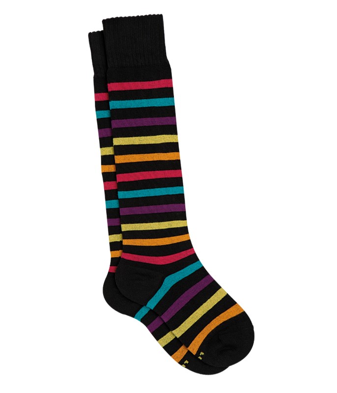 Meia Infantil Cano Longo Listrada Lupo Kids (02690-005) Preto ...